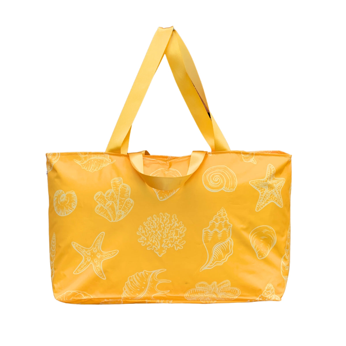 Water-Resistant Extra-Large Beach Bag with Zipper - Sea Shells – Beachy ...