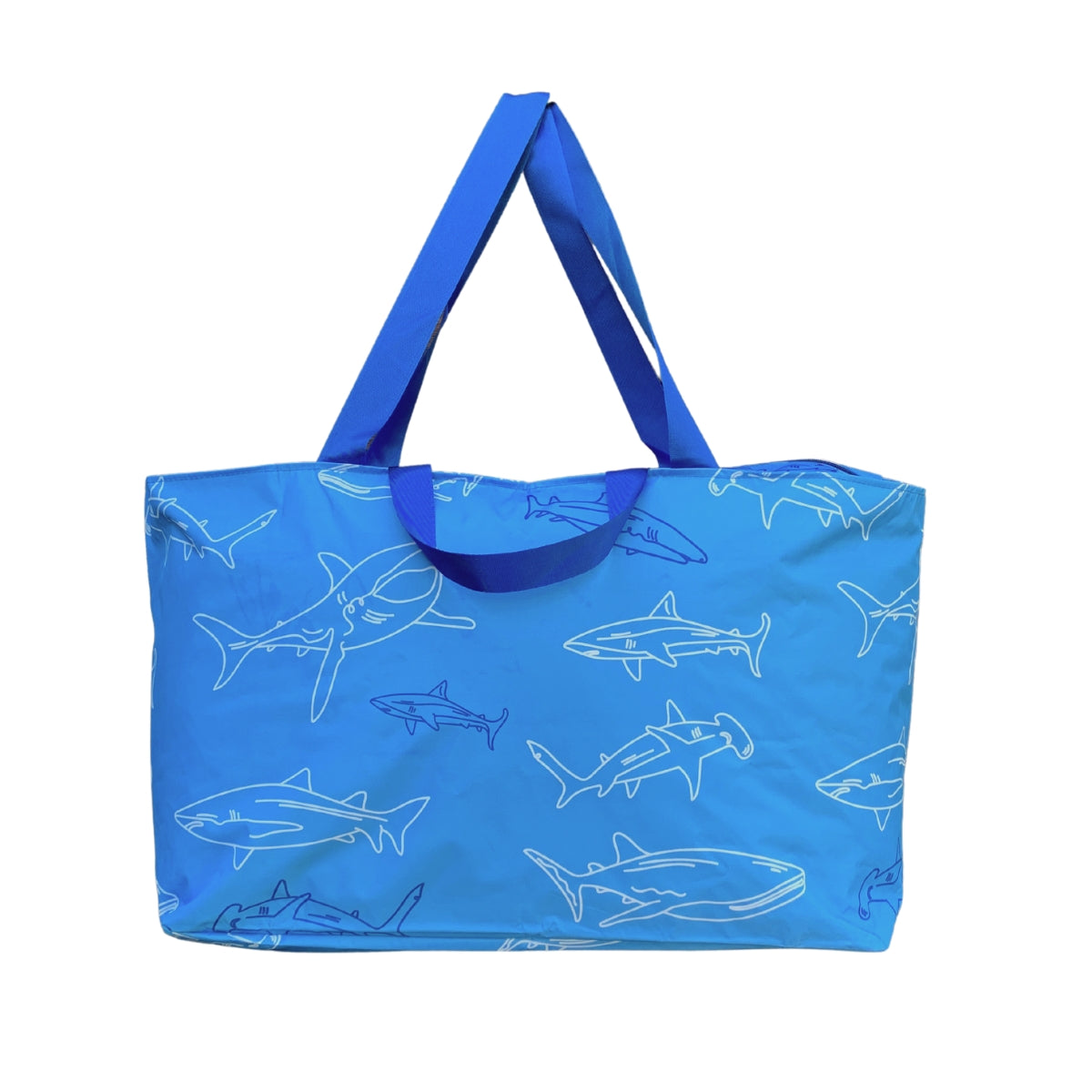 Water-Resistant Extra-Large Beach Bag with Zipper - Shark Bay – Beachy ...