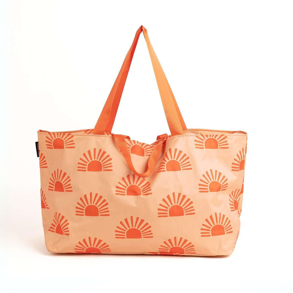 Water-Resistant Extra-Large Beach Bag with Zipper - Sunny Days – Beachy ...